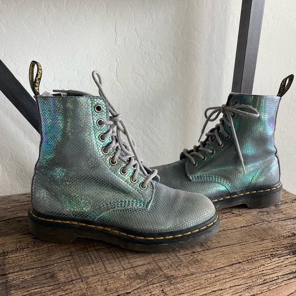 Dr. Martens | Shoes | Dr Martens 46 Pascal Blue Iridescent Mermaid ...